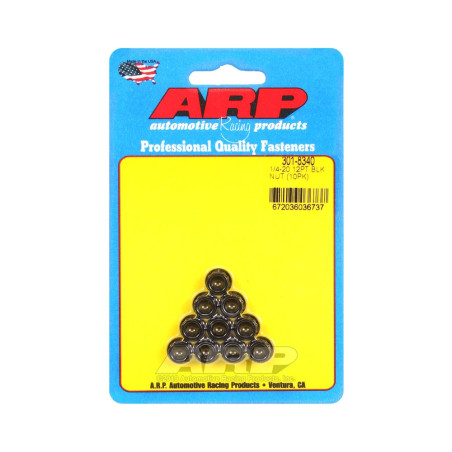 Confezione dadi ARP (10) 1/4-20 - Black Oxyde 12 pts - Gt2i